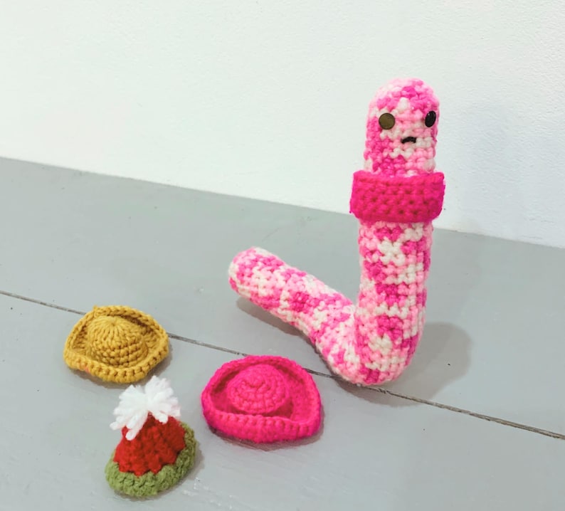 Shelby the Worm Amigurumi Crochet Pattern (PDF) - Etsy