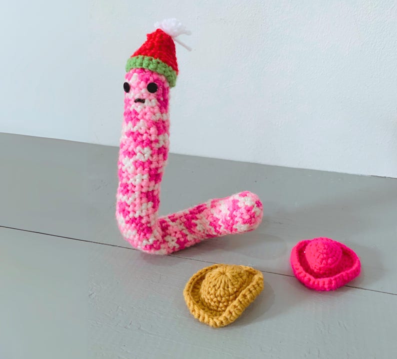 Worm Amigurumi Crochet Pattern, Shelby the Worm Amigurumi Crochet Pattern PDF - Etsy