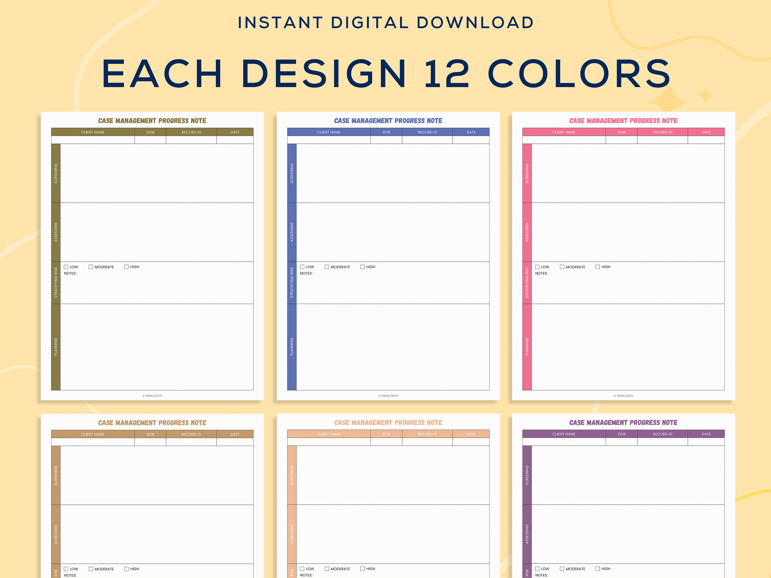 Case Manager Progress Notes, Fillable, Printable & Editable Form ...