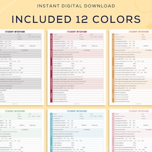 Student Interview Form | School Counselor | School Psychologist Forms ...