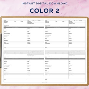 Psych Nurse Report Sheet for 4 Patients, Psych Nurse Brain, Nursing ...