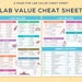 Lab Value Cheat Sheet | Memory Tricks | Memorize Sheet | Nursing Study ...