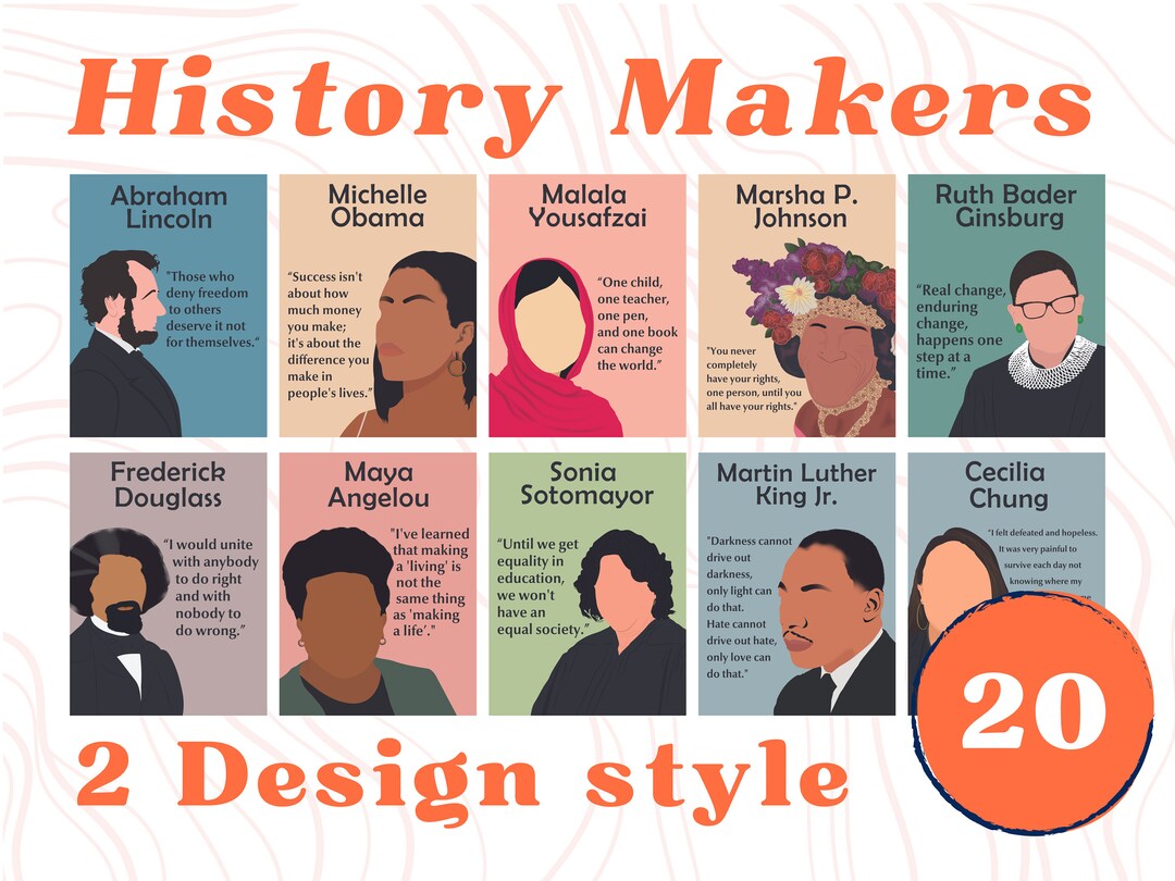 History Changemaker Posters for Classroom, World Changers, Social ...