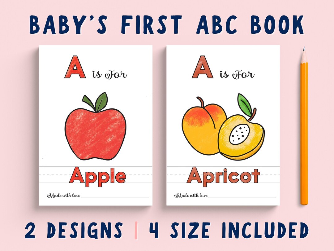 Baby Shower Activity, Baby Shower ABC Guest Book, Personalized Baby's ...