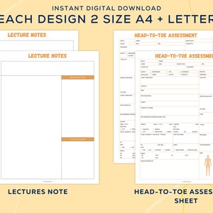 Complete Nurse Note-taking Templates Bundle | Student Nurse Study ...