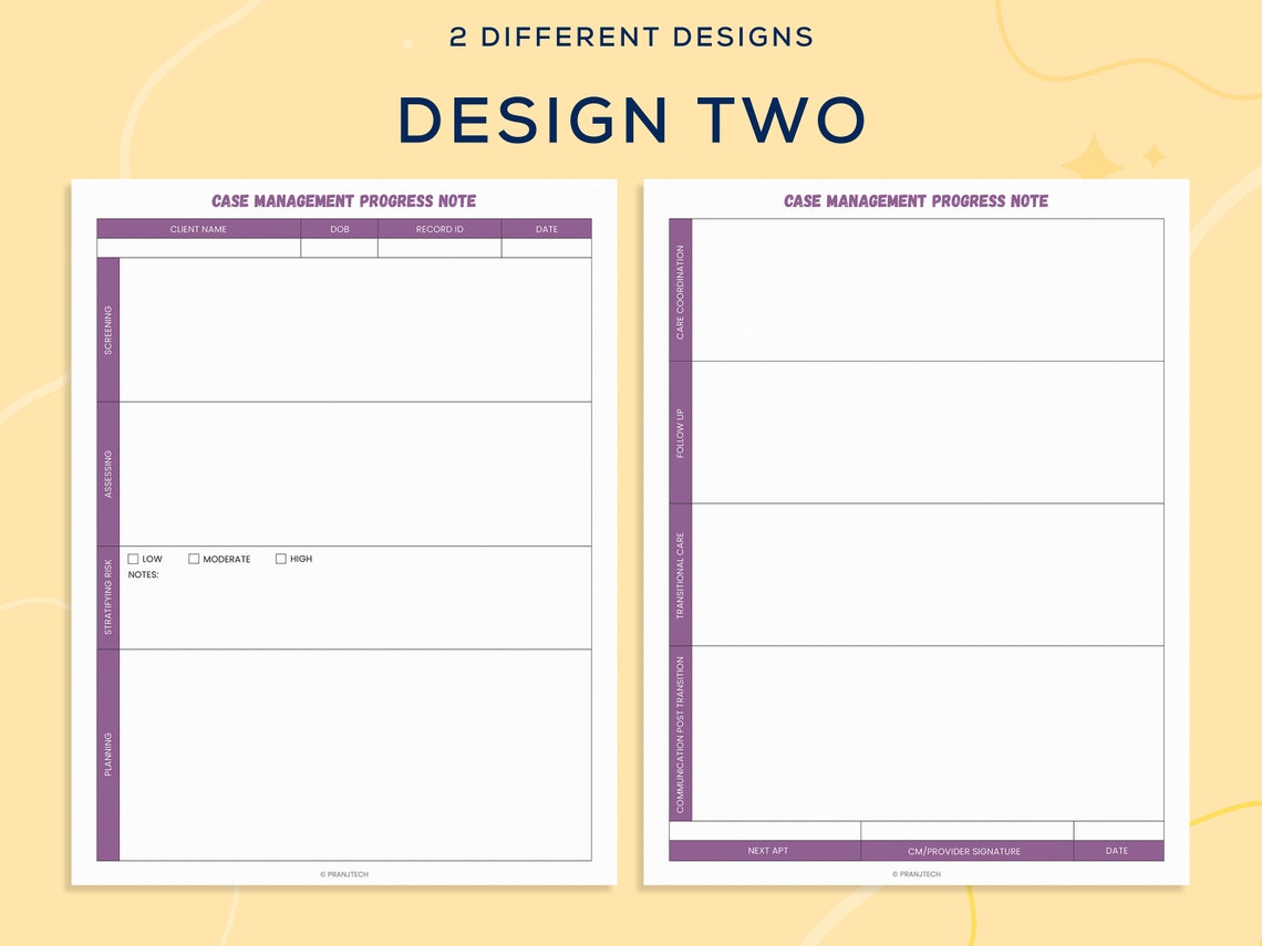 Case Manager Progress Notes, Fillable, Printable & Editable Form ...