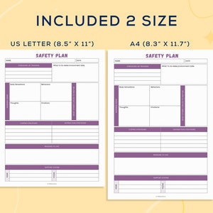 Printable Safety Plan, Therapy Aid, Coping Skills, School Counselor ...