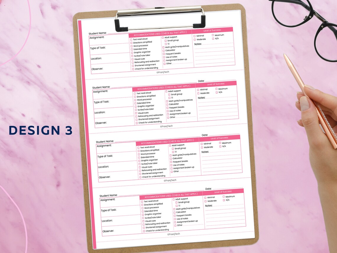Accommodation & Modification Tracker for Special Education, Classroom ...