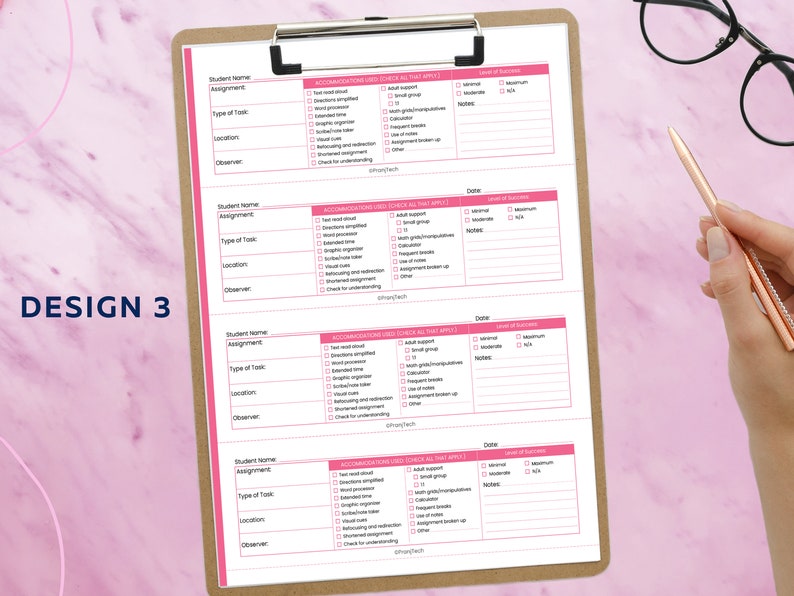 Accommodation & Modification Tracker for Special Education, Classroom ...