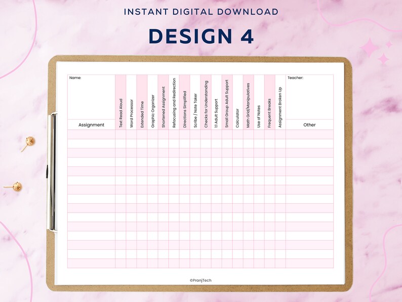 Accommodation & Modification Tracker for Special Education, Classroom ...
