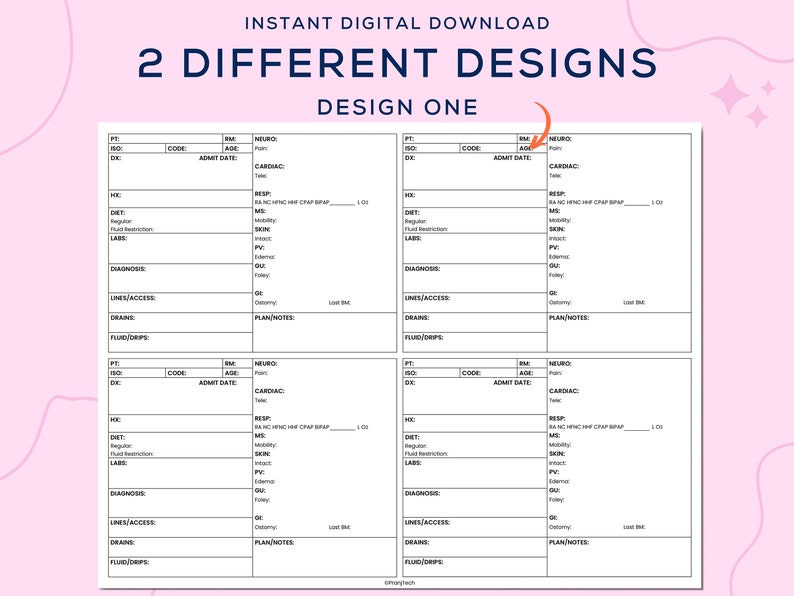 Med Surg Nurse Report Sheet | Student Nurse Report Sheet | Med Surg ...