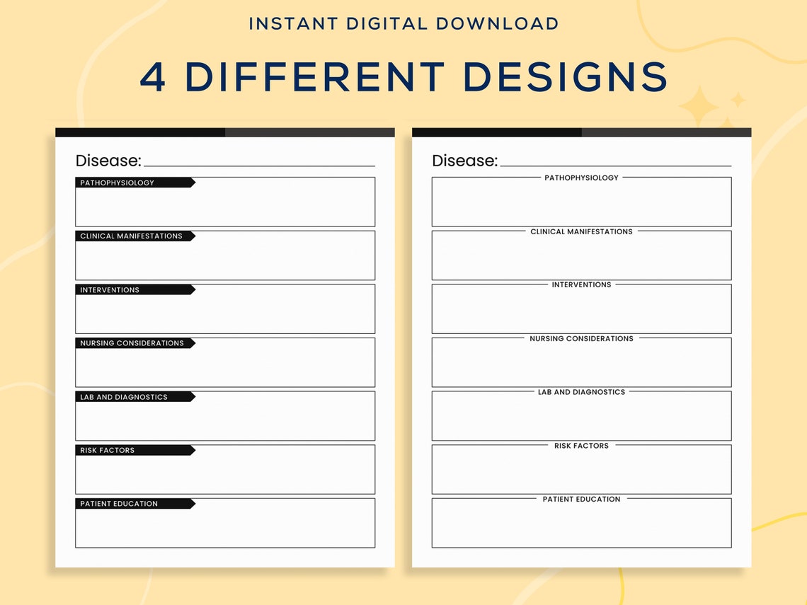 Nursing Student Disease Process Template, Pathophysiology Nursing ...