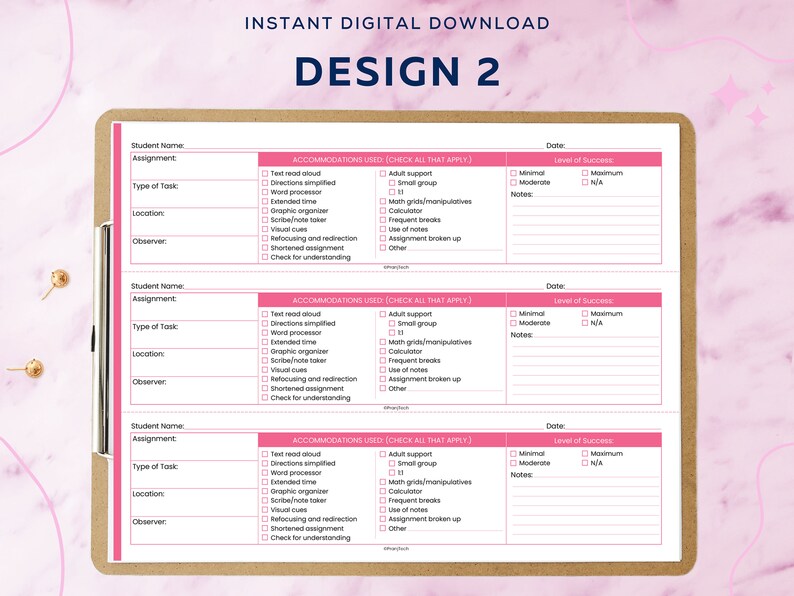 Accommodation & Modification Tracker for Special Education, Classroom ...