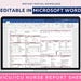 ICU Nurse Report Sheet for CVICU, Nurse Brain Sheet, Critical Care ...
