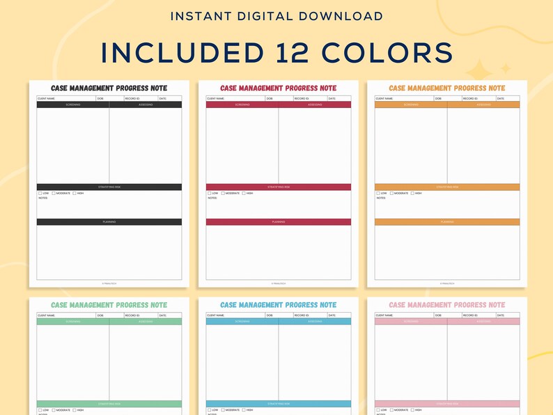 Case Manager Progress Notes, Fillable, Printable & Editable Form ...