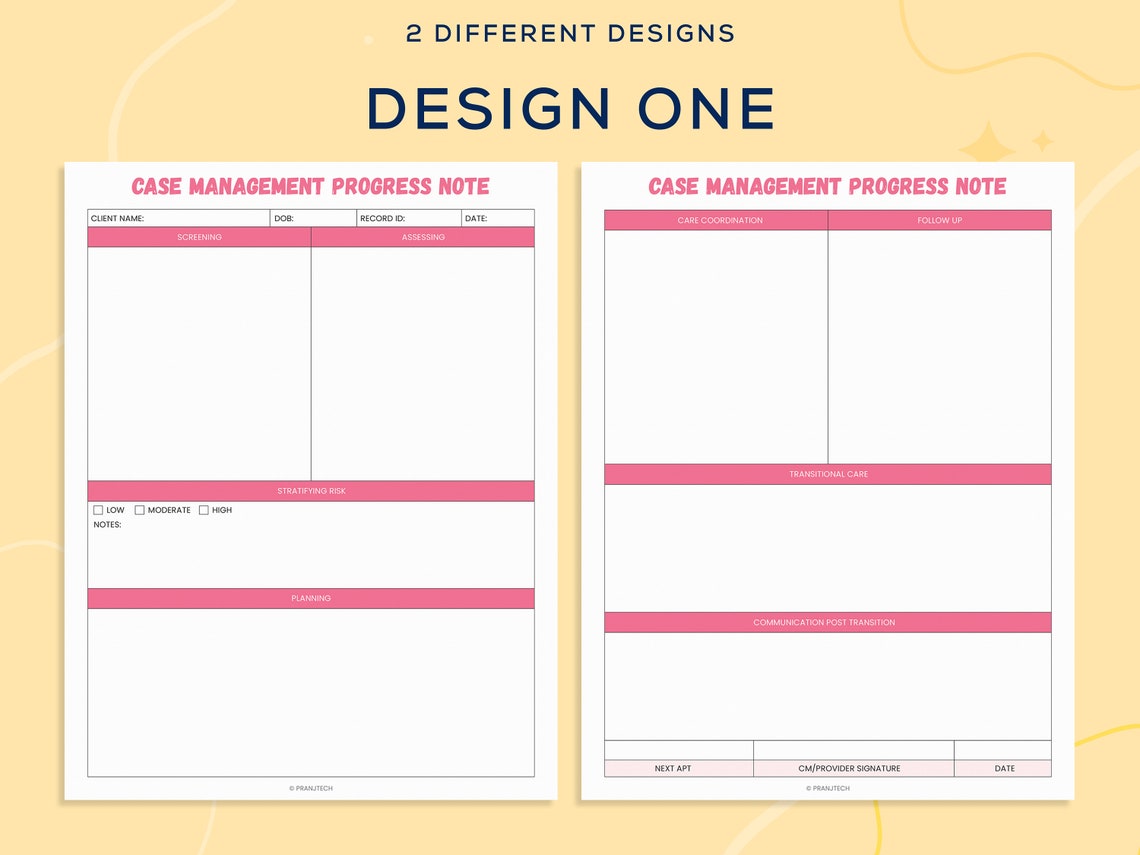 Case Manager Progress Notes, Fillable, Printable & Editable Form ...