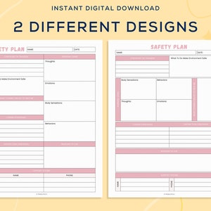 Printable Safety Plan, Therapy Aid, Coping Skills, School Counselor ...