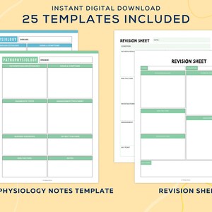 Complete Nurse Note-taking Templates Bundle | Student Nurse Study ...