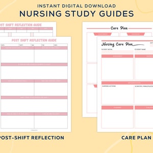 Complete Nursing Note-taking Templates Bundle | Nursing School ...