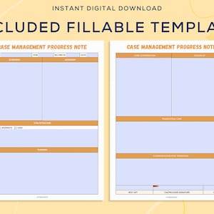 Case Manager Progress Notes, Fillable, Printable & Editable Form ...