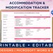 Accommodation & Modification Tracker for Special Education, Classroom ...