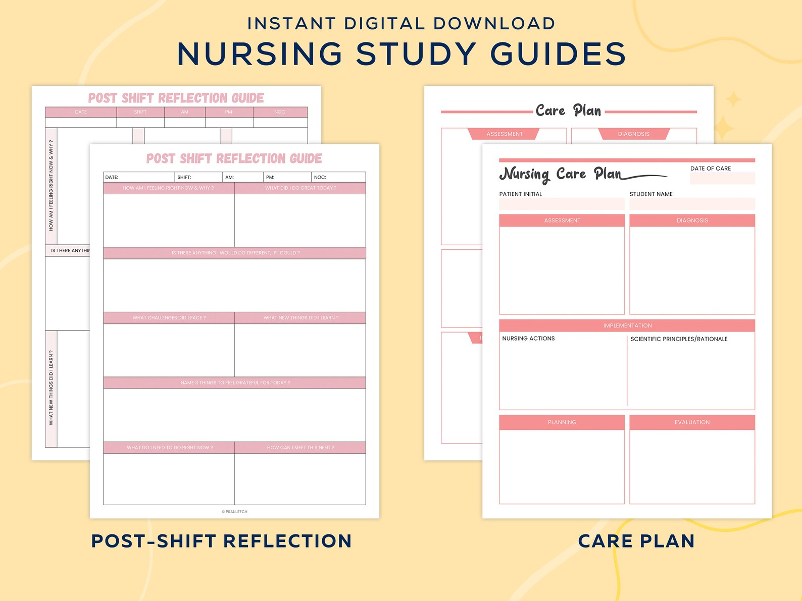 Complete Nurse Note-taking Templates Bundle | Student Nurse Study ...