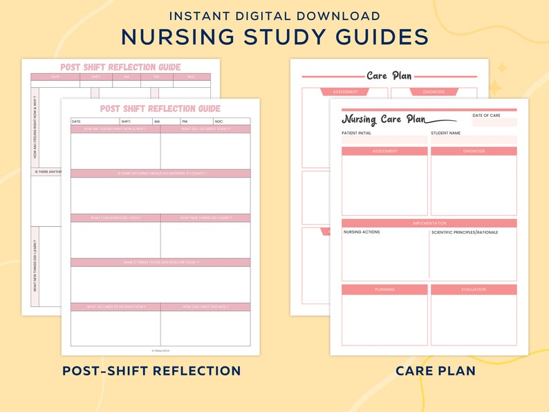 Complete Nurse Note-taking Templates Bundle | Student Nurse Study ...