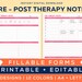 Pre Therapy & Post Therapy Notes, Fillable, Digital, Editable Template ...