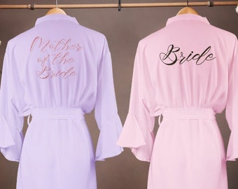 Personalized Ruffle Robes Bridesmaid Proposal Wedding Party Robe Bridal ...
