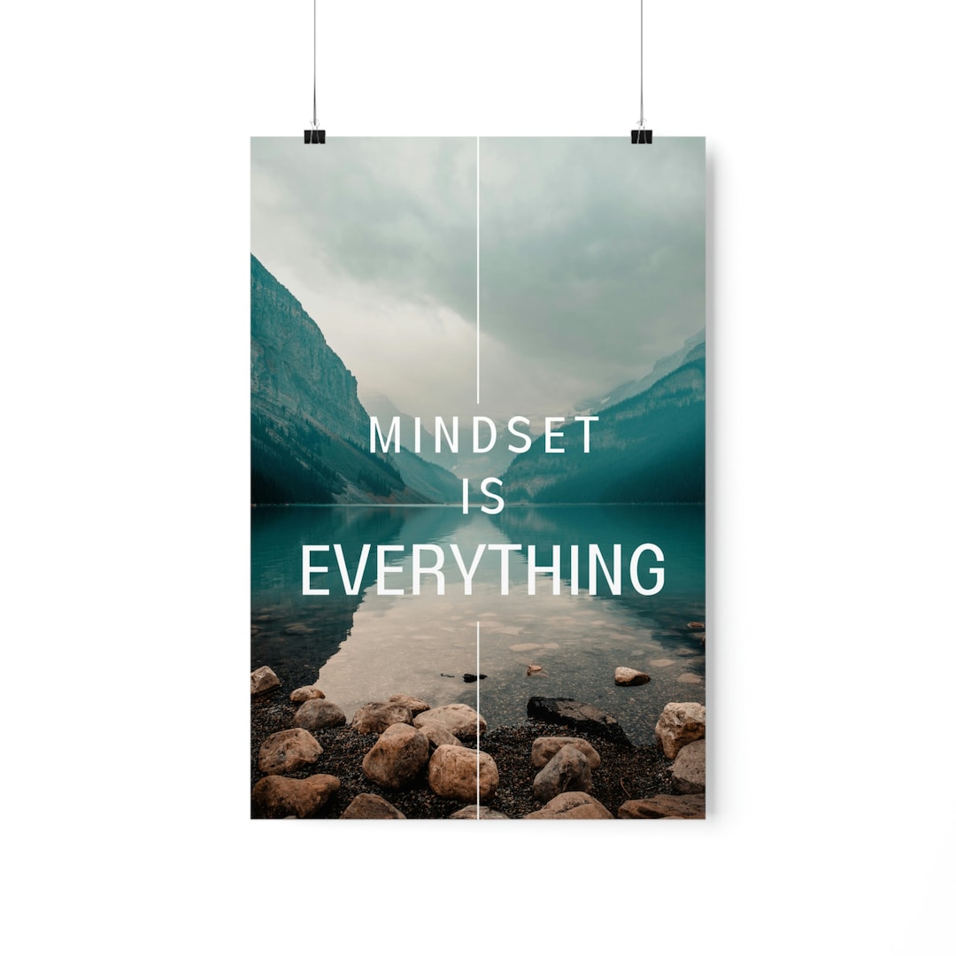 Mindset is Everything | Inspirational Quote Wall Art | Printed Poster ...