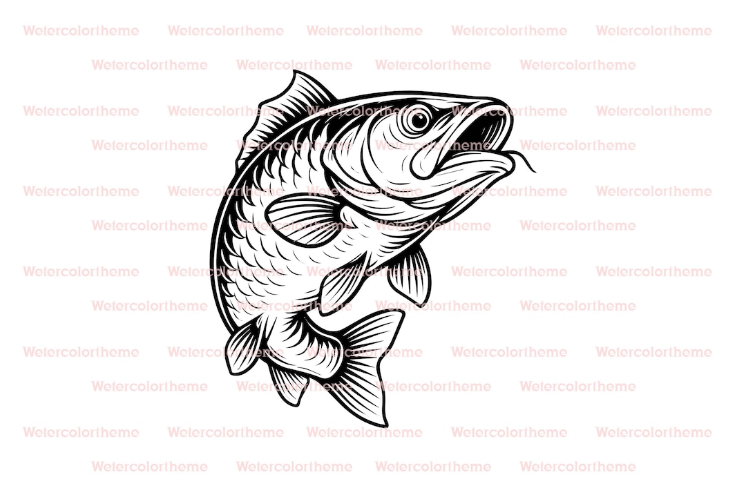 Carp Fish Svg,carp Silhouette,carp Fish Silhouette,carp Svg,jumping ...