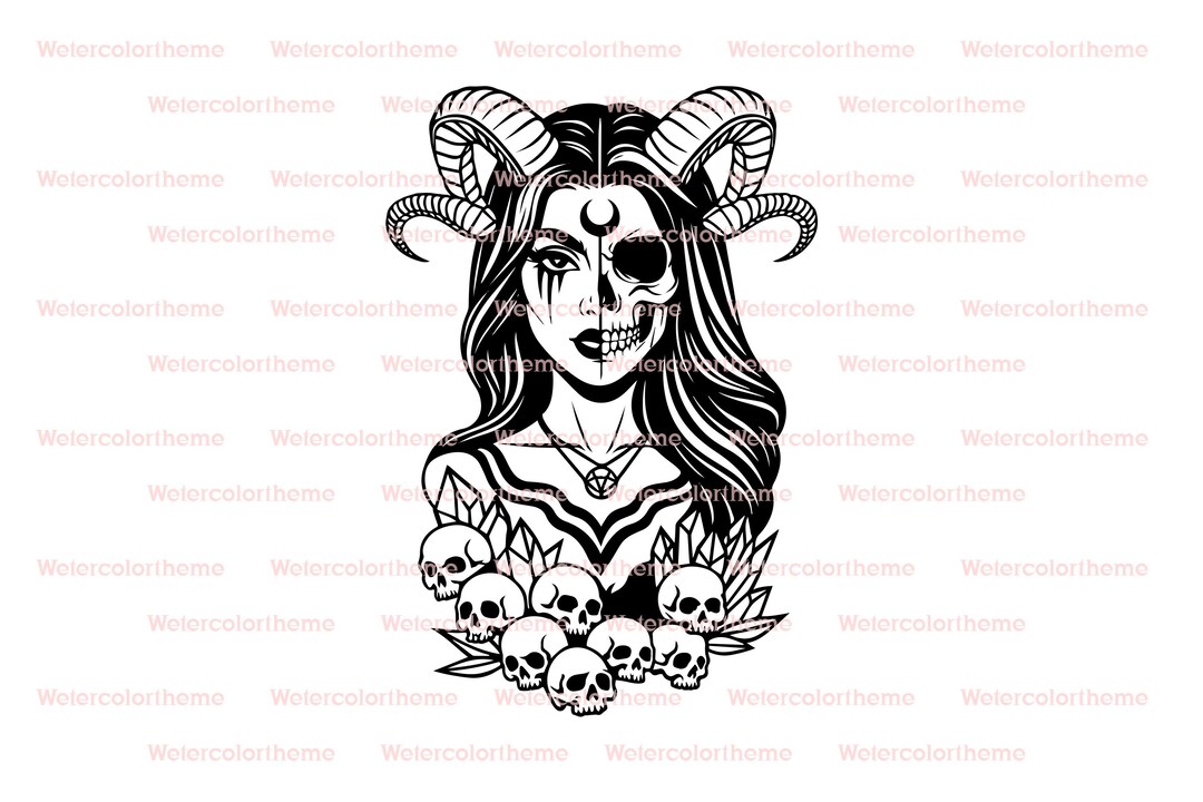 Norse Mythology Svg,norse Svg,norse Goddess Hel Svg,hel Silhouette Svg ...