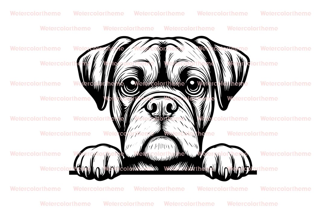 Boxer Dog Svg,boxer Line Art,boxer Vector,boxer Dog Clipart,boxer Clip ...