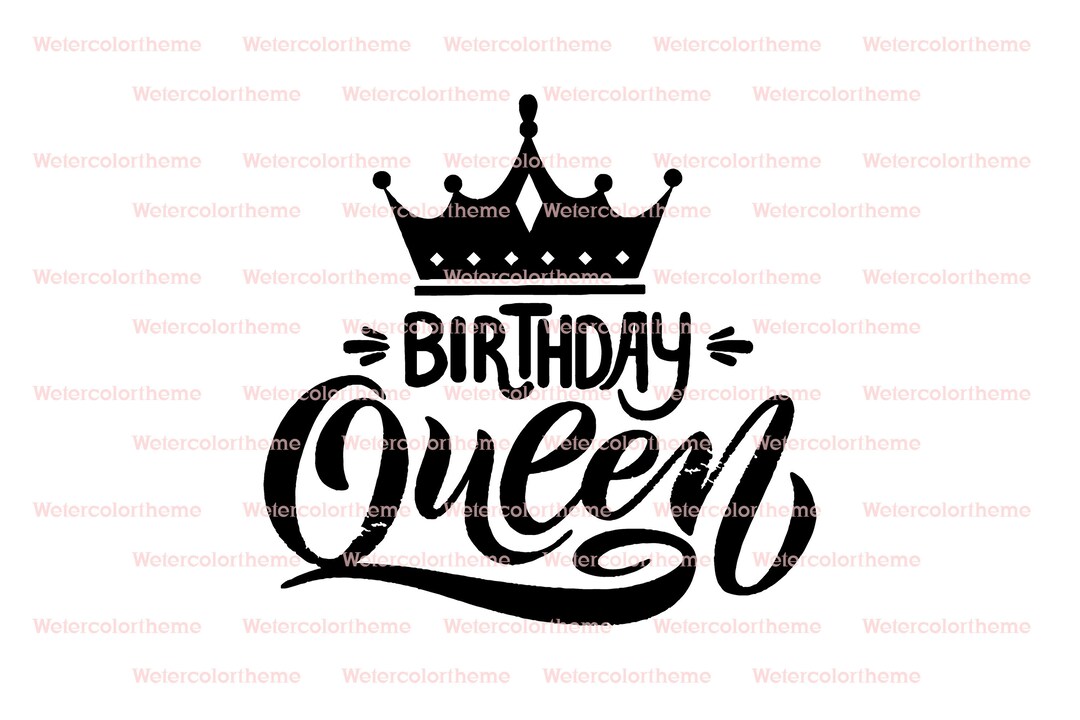 Birthday Queen Svg,queen Birthday Clipart,girl Crown Svg,vintage ...
