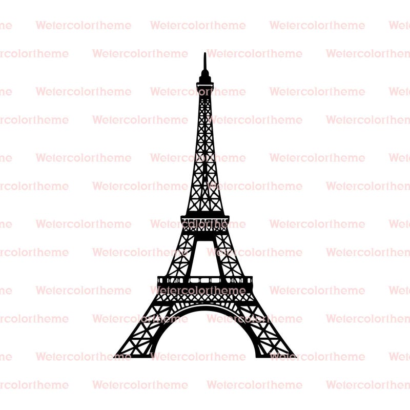Eiffel Tower White Png - Etsy