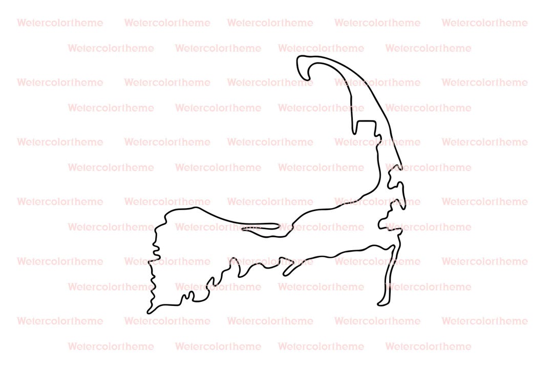 Cape Cod Map Svg,cape Cod Map Png,cape Cod Cricut,cape Cod Cut File ...
