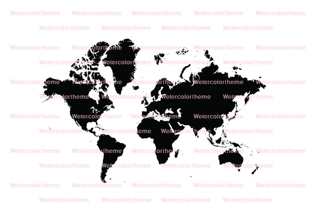 Weltkarte Vektor Welt svg Weltkarte svg Weltkarte - Etsy.de