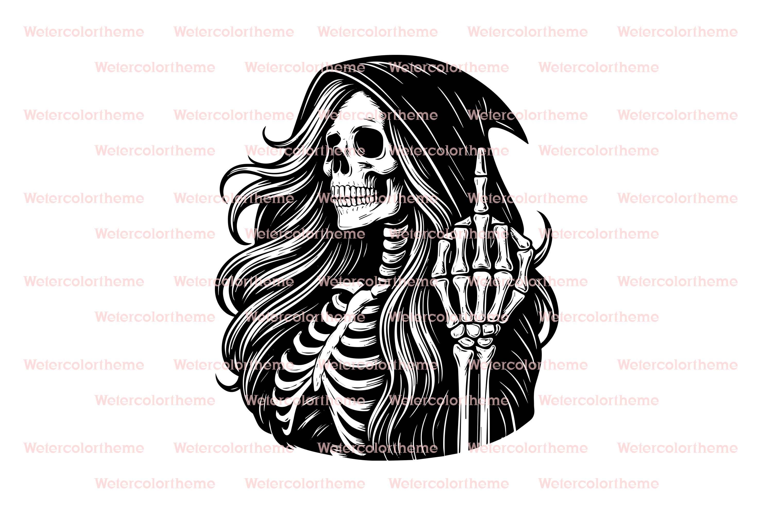 Female Grim Reaper Svg,reaper Woman Svg,lady Reaper Png,reaper Female ...