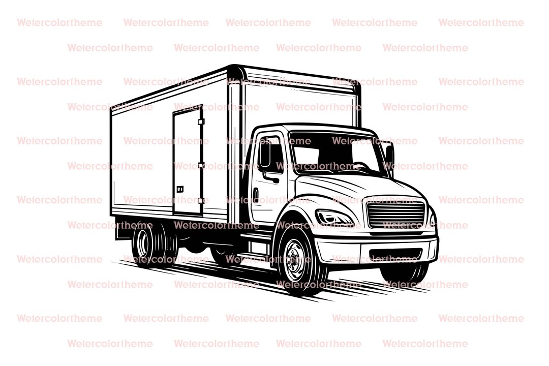 Box Truck Svg,box Truck Clipart,box Truck Dxf,box Truck Vector,box ...