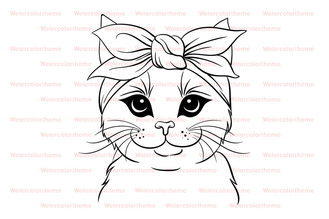 Cat Bandana Svgcat SVG Filecat Cut Filecat With - Etsy