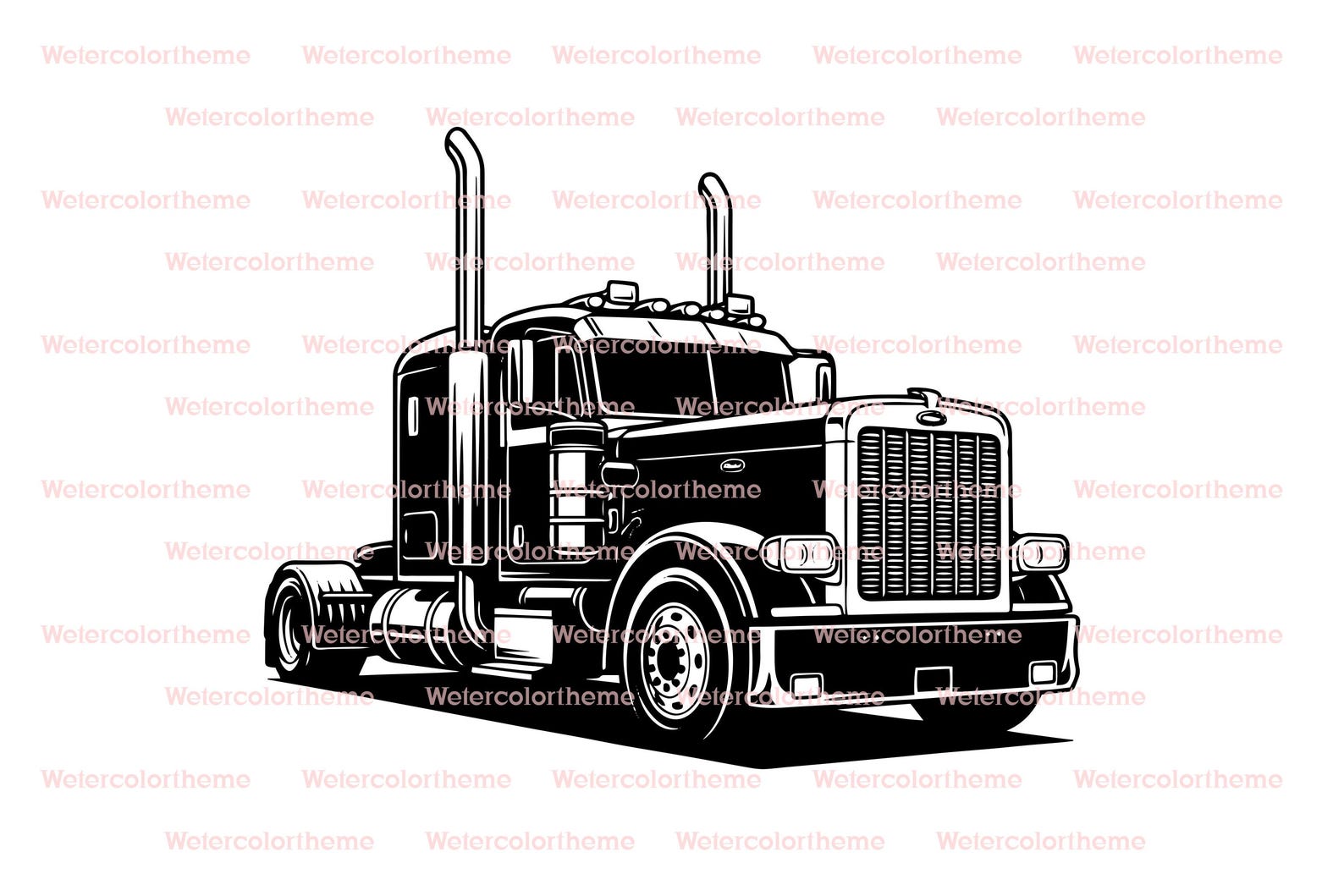 Semi Truck Dxf,semi Truck Png,semi Truck Decal,semi Truck Cricut,semi ...