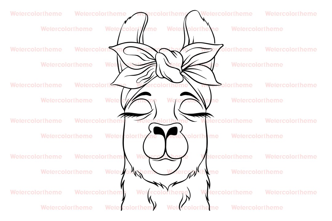 Llama Svg File,llama Cut File,llama Face Cut File,cute Llama Svg,llama ...
