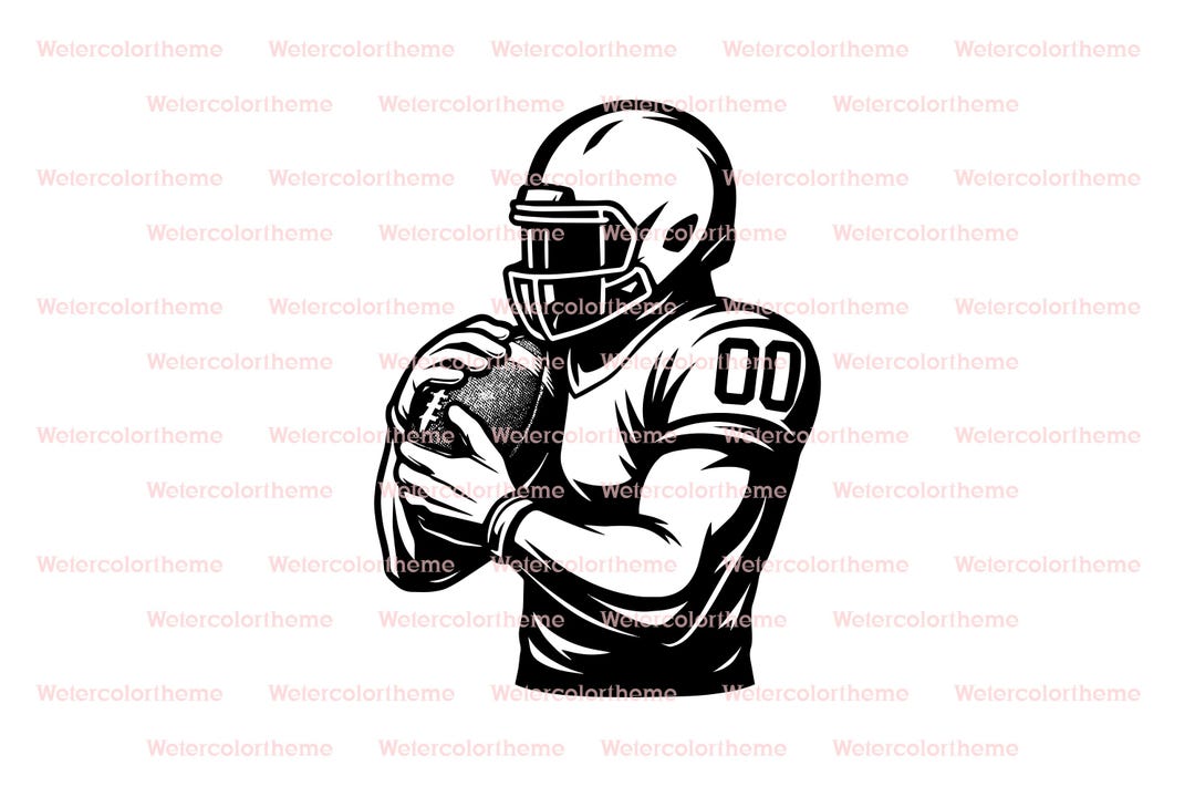 Football Player Dxf,football Player Clipart,football Player Svg ...