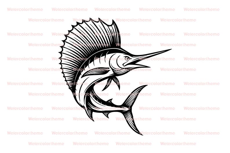 Sailfish Svg,sailfish Clipart,sailfish Vector,sailfish Decal,sailfish ...
