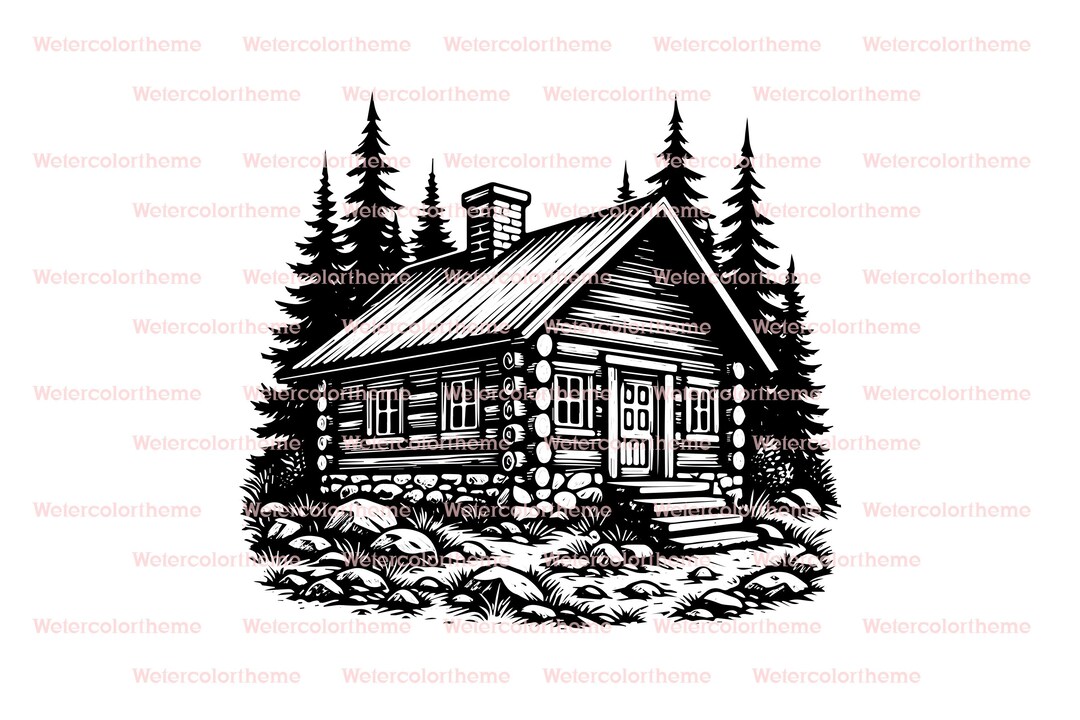 Log Cabin Svg,log Cabin Dxf,log Cabin Decal,log Cabin Svg Cricut,log ...
