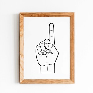 Number 1 Hand Svg,hand One Svg,pointing up Svg,finger up Svg,hand Sign ...