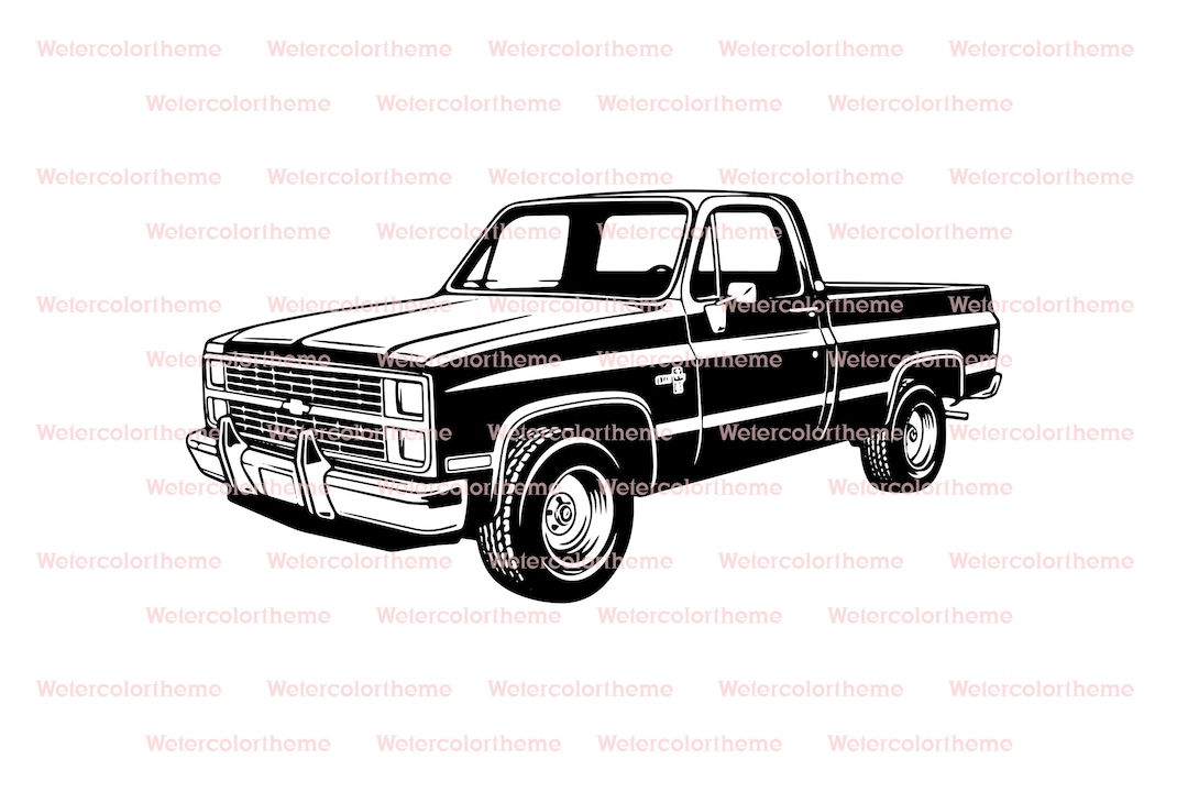 Chevrolet C10 Svg,chevy C10 Svg,c10 Outline Svg,chevy C10 Dxf,chevy C10 ...