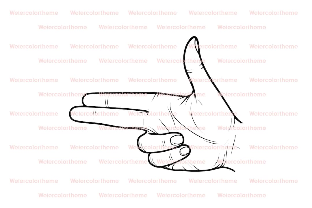Hand Gun Svg,finger Gun Svg,hand Gun Pose Svg,finger Pistol Svg ...