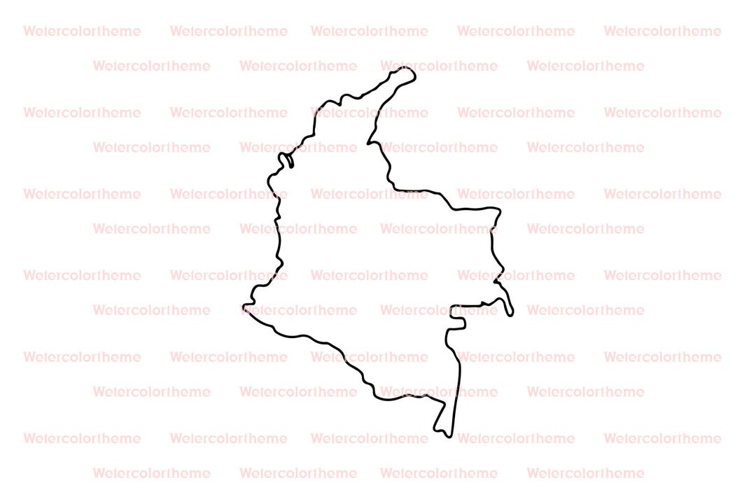 Colombia Outline Svg,colombia Map Svg,colombia Map Png,map of Colombia ...