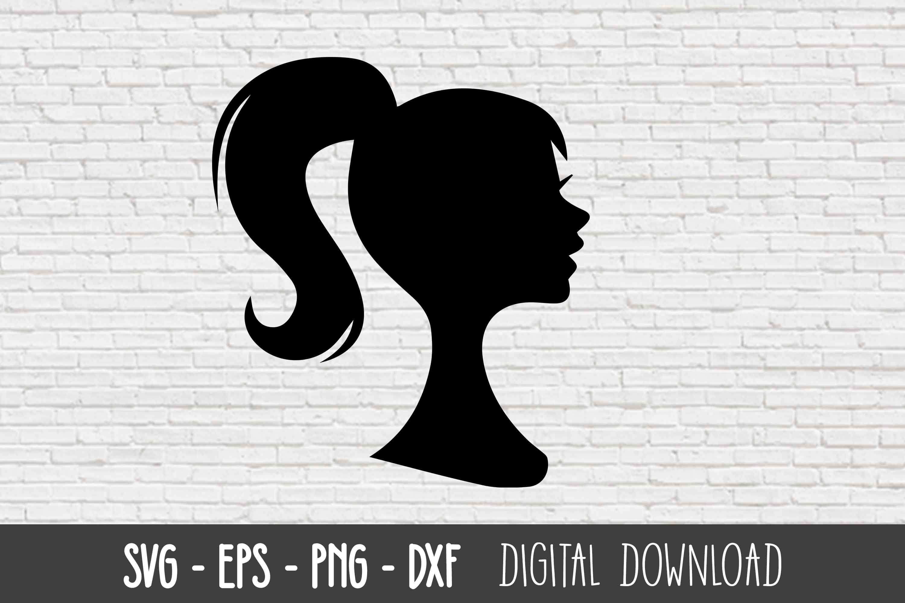 Doll Head Svg,woman Head Svg,doll Svg,doll Clipart,doll Silhouette ...